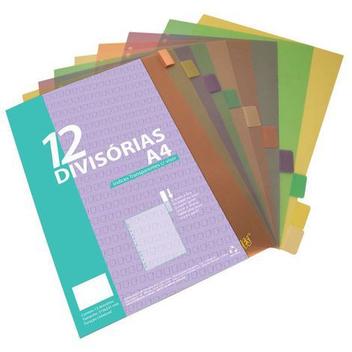 Divisória 12 Divisoes A4 - Visor Transparente SORTIDO Yes - Divisória ...