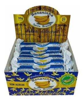 Doce Bananinha Santa Branca Zero Açúcar 100% Natural C/21un - Doce de ...
