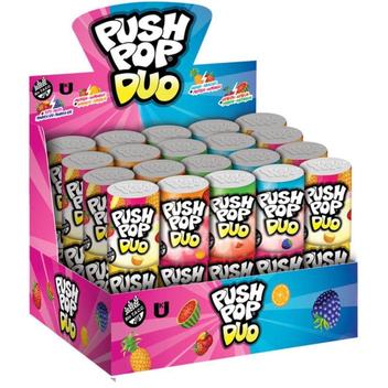 Doce PUSH POP Duo Display com 20 Unidades - Bazooka CANDY - Doces e ...