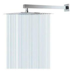 Ducha Chuveiro grande quadrada slim 30x30 metal cromado com braço - Ntc ...