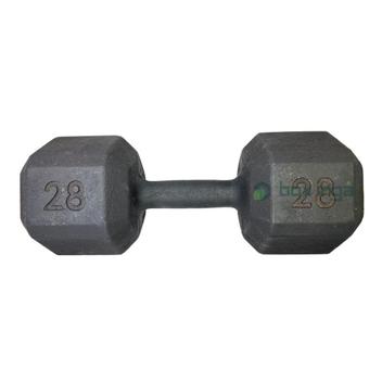 Dumbell Sextado de Ferro Fundido Pintado - 28 Kg - BOX INGÁ - Halteres ...