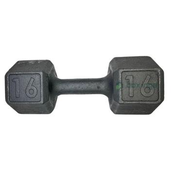 Dumbell Sextavado de Ferro Fundido Pintado - 16 Kg - BOX INGÁ ...