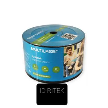 DVD+R 8.5GB 8X Dual Layer Printable - Multilaser - 50 Uni - MULTILASER ...
