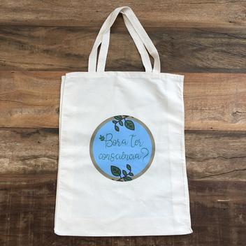 Ecobag grande tecido ecológico - Bora Ter Consciência - Sacola Ecológica / Ecobag - Magazine Luiza