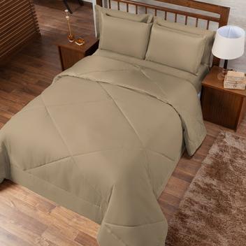 Edredom De Cama Queen Dupla Face Macio Liso Margarida Com Fronhas - 3 ...