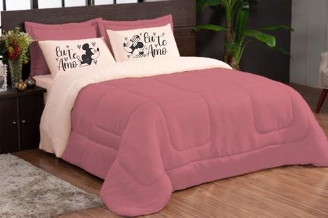 Edredom Hipercal 200 fios Casal Queen Box - Eu Te Amo Minie - NOSSO LAR ...