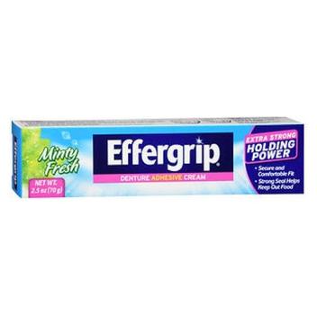 Effergrip Denture Adhesive Cream 2,5 oz por Med Tech Produtos - Med ...