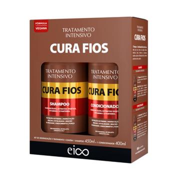 Eico Kit Shampoo 450ml + Condicionador 400ml Cura Fios Nutrição Extrema ...