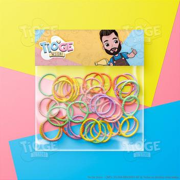 Elásticos para Cabelo Pequeno (Xuxinha/Rabicó) Estilo Franzido Colorido ...