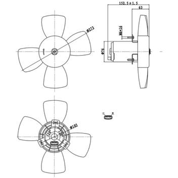 Eletroventilador Universal Caminhões a GAUSS GE1156 - Ventoinha do ...