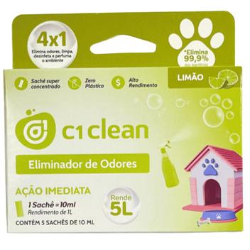 Eliminador De Odores Limão Sachê De Limpeza Rende 5 Litros C1 Clean - Bloqueador de Odores ...