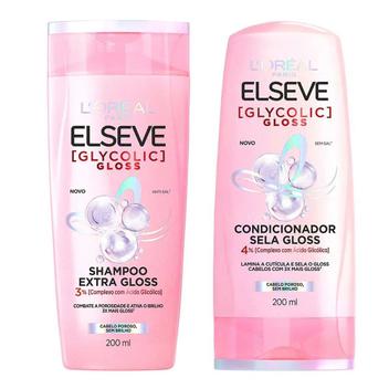 Elseve Glycolic Gloss Kit Shampoo + Condicionador - Cosméticos ...