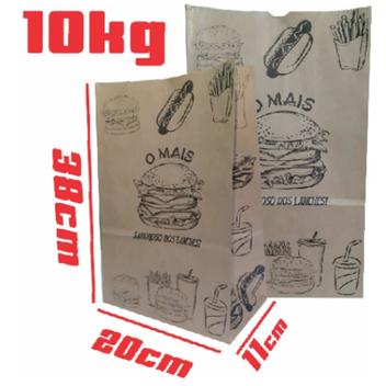 Embalagem de papel kraft 10 kg - Embalagens Descartáveis para Festa ...