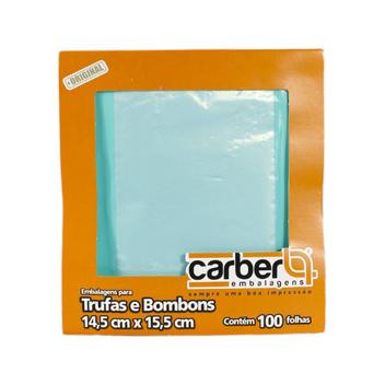 Embalagens para Trufas e Bombons Turquesa Cod 300200358 14,5cm x 15,5cm ...