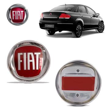 Emblema Traseiro Fiat Linea 95MM Vermelho Adesivo - BWR - Emblemas ...