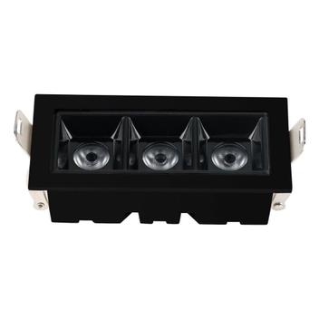 Embutido Led 6w 3 Spots Luz Amarela Preto Dot Light Concentrado LM2162 ...
