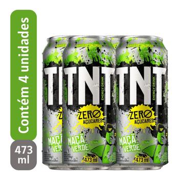 ENERGÉTICO TNT ZERO AÇÚCAR Maçã Verde LATA 473ML 4 UNIDADES - Bebida ...