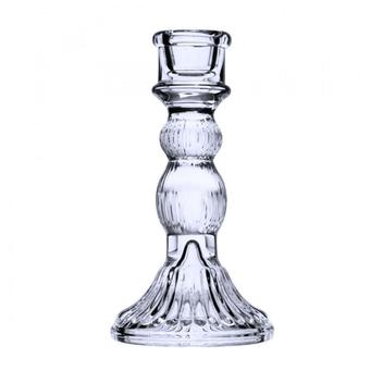 Enfeite Candelabro Castiçal De Vidro 15Cm Multiart - Castiçal ...