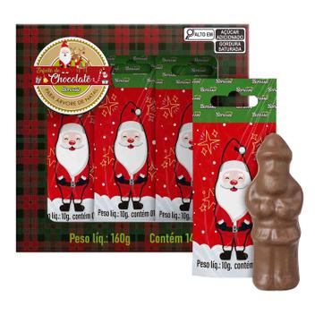 Enfeite Papai Noel de Chocolate ao Leite com 14 unidades Borússia ...