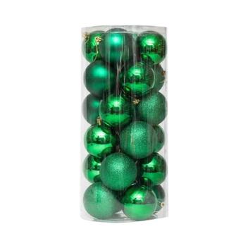 Enfeites De Natal Rosa Com Glitter 2026 Flores De Poinsétia, Frutas ...