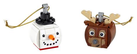 Enfeites LEGO Iconic - Boneco de Neve e Rena - Decoração de Natal para ...