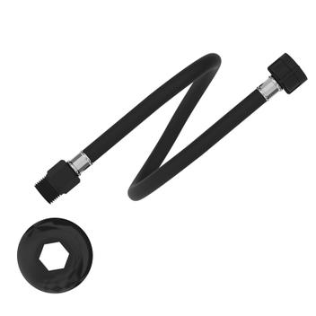 Engate Flexível Pvc Rabicho 1/2 40cm Censi Preto Fosco - Extensão ...