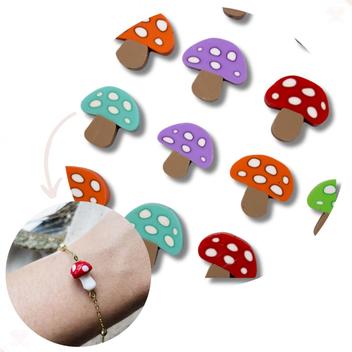 Entremeio infantil cogumelo 30mm em pvc com 50 peças - - Nenhum ...