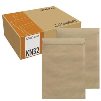 Envelope 162 x 229 mm Pardo Skn 23 Kraft Pardo 250 Unidades - Reipel ...