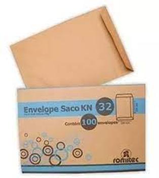 Envelope A4 Pardo Caixa c/ 100 uni Tam: 22mmx32mm Marca Romitec ...