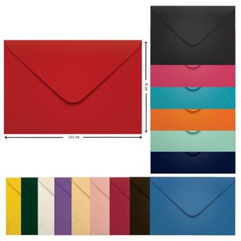 Envelope Convite 16 x 23,5 cm Scrity 100 Unidades Vermelho - Tóquio ...