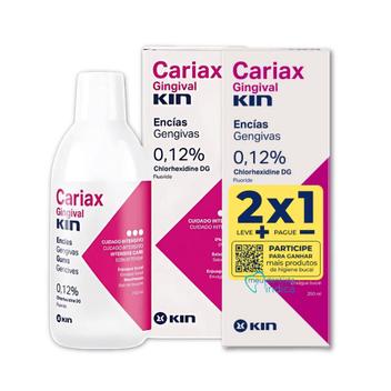 Enxaguatório Cariax Gingival 2x 250 ml KIN - Antisséptico / Enxaguante ...
