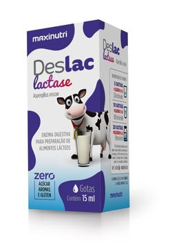 Enzima Digestiva Lactase Maxinutri Deslac Em Gotas 15ml - Lactase ...