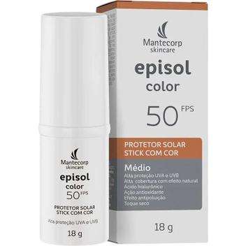 Episol Color Stick Protetor Solar C/Cor FPS50 Médio - 18g - Protetor Solar Facial - Magazine Luiza