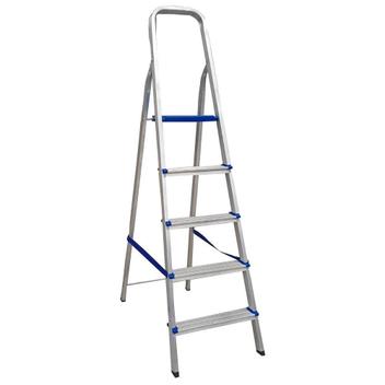 Escada Portátil Doméstica 5 Degraus Alumínio Antiderrapante Suporta Até ...