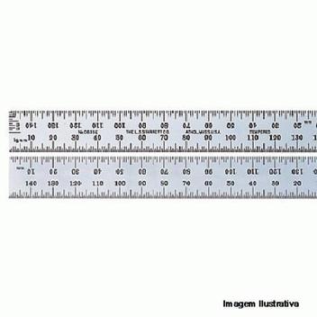 Escala métrica em alumínio retificada 2000 mm - AMSE-2000 - Starrett ...