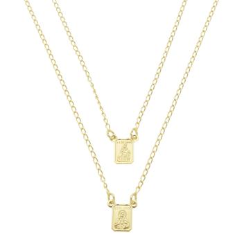 Escapulário Nossa Senhora Do Carmo Cordão Cor Dourado Grumet Ouro ...