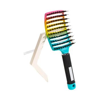 Escova De Cabelo Desembaraçadora De Cerdas De Nylon, Massagem No Couro ...