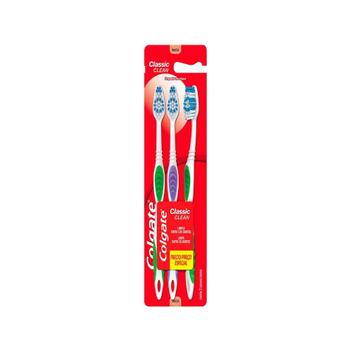 Escova Dental Colgate Classic Clean 3 Unidades - COLGATE DENTAL ...