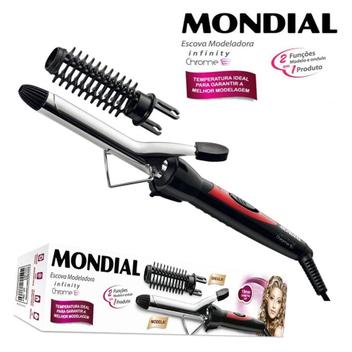 Escova Modeladora 2 em 1 Mondial EM-06 Infinity Chrome - Modela e ...