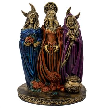 Escultura Deusa Triplice Triluna Fases Lua Wicca 25Cm Resina - Lua ...