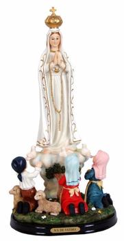 Escultura Nossa Senhora De Fátima Com Pastores 15Cm - Meerchi - Imagens ...