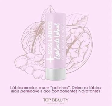 Esfoliante labial Casca de nozes SOS Lábios Regenerador 3,5g Top Beauty ...