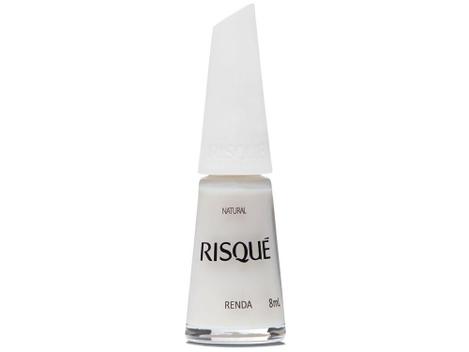 Esmalte Risqué Natural Novo Renda Branco - Hipoalergênico 8ml - Esmalte ...
