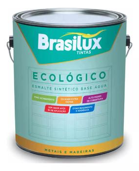 Esmalte Sintético Base Água Ecológico Sem Cheiro Cor Platina 3,6 L ...