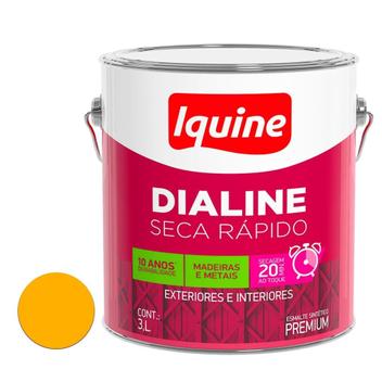 Esmalte Sintético Premium Dialine Alto Brilho Amarelo 112,5ml - Iquine ...