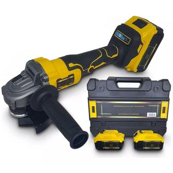 Esmerilhadeira Angular Lixadeira 108V Sem Fio + Maleta e 2 Baterias ...
