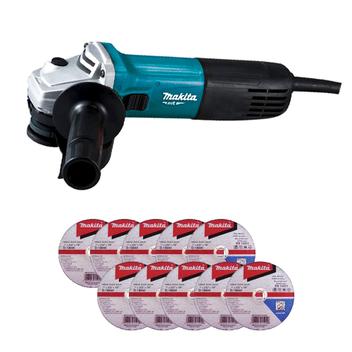 Esmerilhadeira Angular Makita profissional M9510b 850w mais 10 discos ...