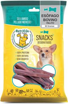 Esôfago Bovino Palito Natural 80 Gr Petisco para Cães, Desidratado para ...