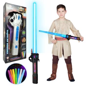 Espada Sabre De Luz Star Wars Com Som E Luz Jedi 7 Cores - Polibrinq ...