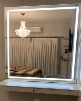 Espelho Banheiro Camarim 50x50 iluminado Led - Top Vidros - Espelho para Banheiro - Magazine Luiza